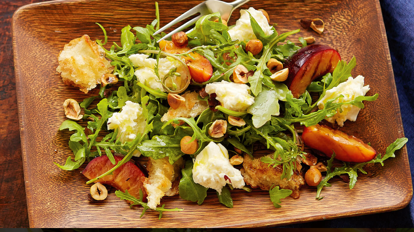 Grilled Plum Salad with Fresh Mozzarella