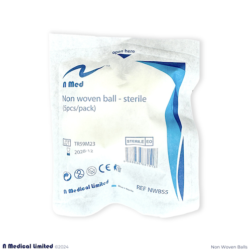 N Medical Sterile Non Woven Balls 25/pack | LCH Pharma