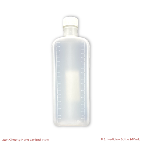 LCH Clear Polyethylene Medicine Syrup Bottle 240mL | LCH Pharma