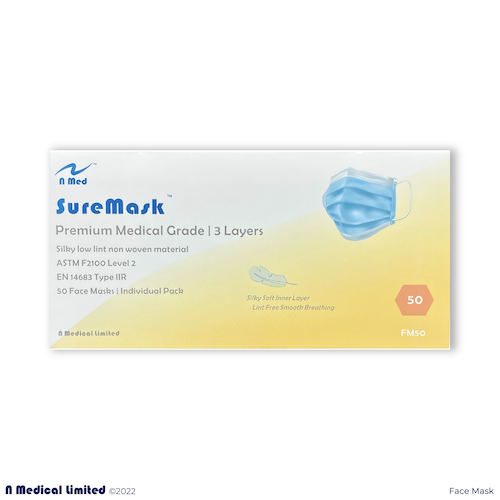 N Medical SureMask Premium Hypoallergenic Surgical Face Mask ...