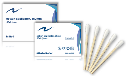 N Med Sterile Cotton Bud Applicator 3" 5/pkt | LCH Pharma