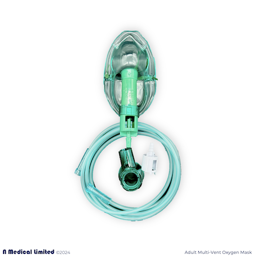 N Medical Adult Multi Vent Oxygen Mask w/ 2.1m Tubing | LCH Pharma