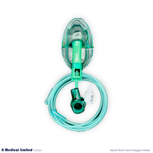 N Med Adult Multi-Vent Oxygen Mask w/ Tubing | LCH Pharma