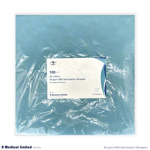 N Medical SMS Sterilization Wrapper Blue Green 60x60cm (Steam & Plasma ...