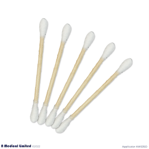 N Medical Sterile Double Head Cotton Tipped Applicator with Wooden Rod ...