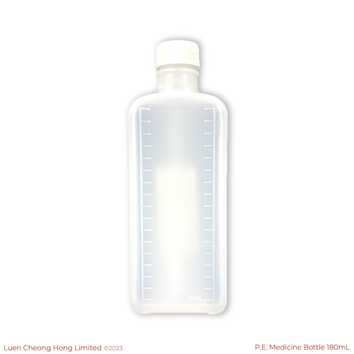 LCH Clear Polyethylene Medicine Syrup Bottle 180mL | LCH Pharma