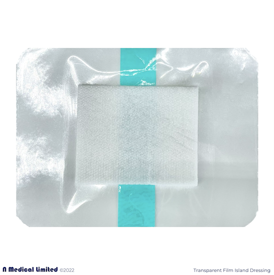 N Medical Sterile Transparent Film Island Dressing w/ Non Woven Pad 7.5 ...
