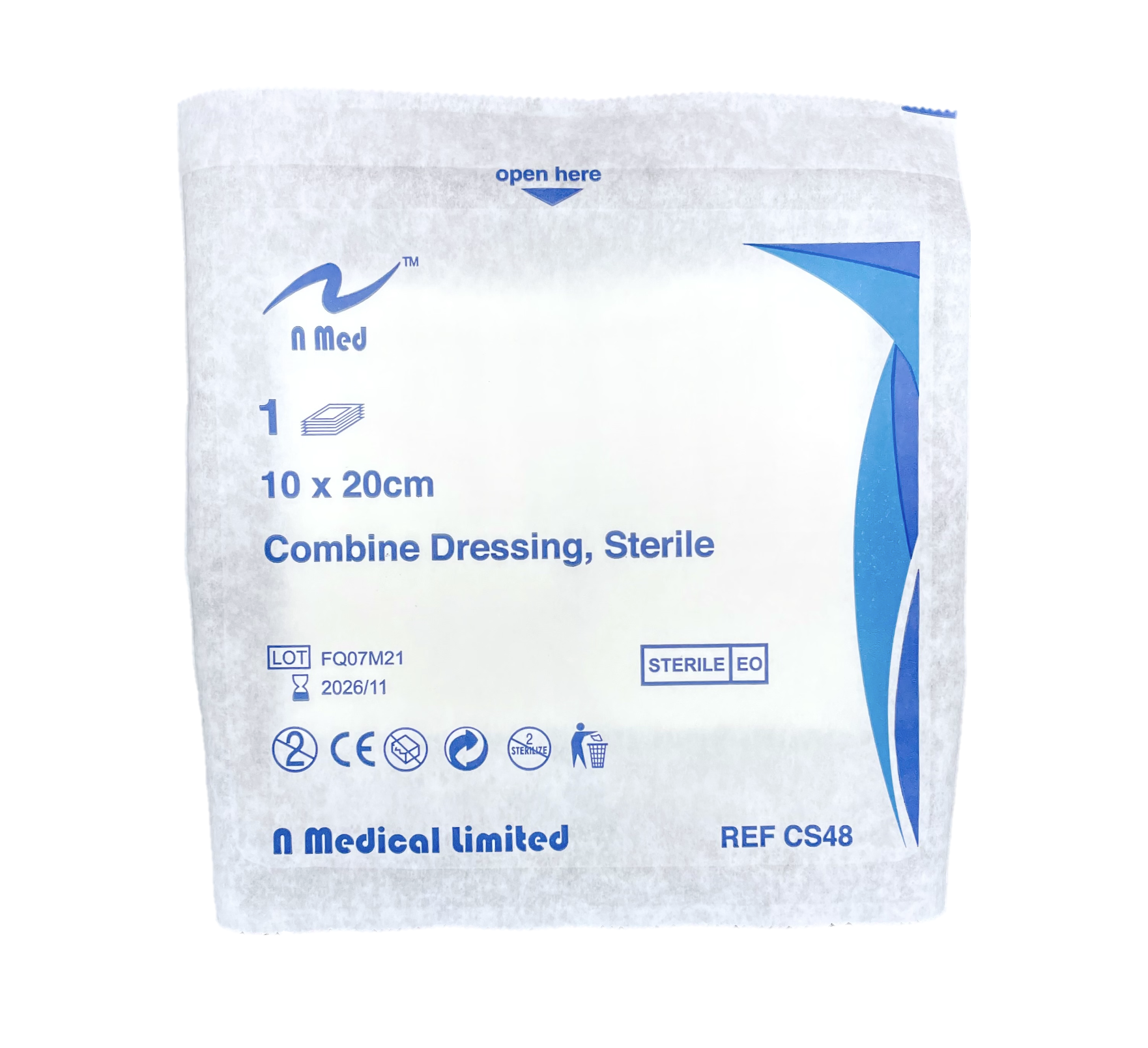N Medical Sterile Combine Dressing 10cm x 20cm 1/pack | LCH Pharma
