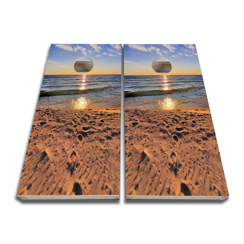 Lake Michigan Cornhole Board Decal Cornhole Skin | Cornhole Stop