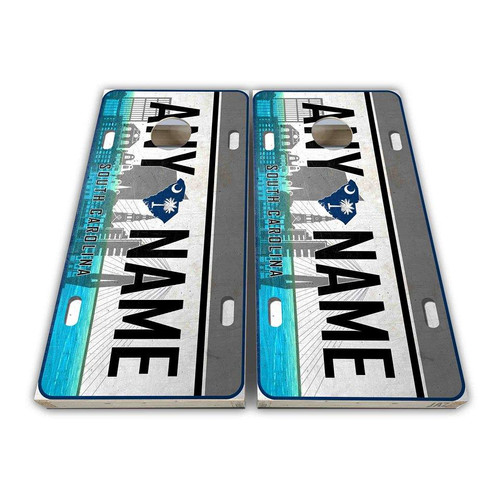 South Carolina License Plate Cornhole Wrap Cornhole Decal - Customize ...