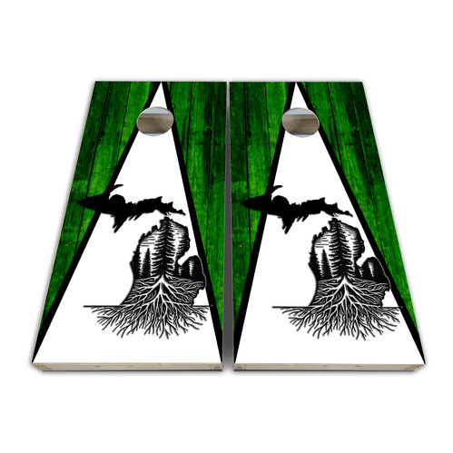 Go Green Michigan State Cornhole Board Set | Cornhole Stop