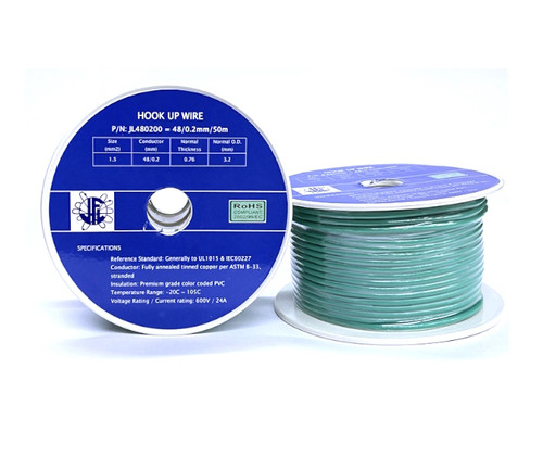 Hook-Up Wire, 48/0.2, 50m/Roll | JFL Electronics