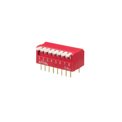 NDP08TV, APEM DIP Switch Piano Style | JFL Electronics