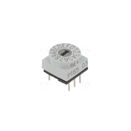 PT65103, APEM Switch Rotary DIP HEX, 16 Position, 150mA 24VDC | JFL ...