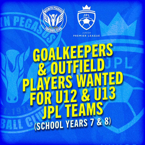 PLAYERS WANTED FOR U12 & U13 JPL TEAM