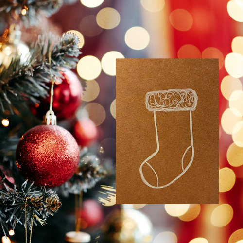 Stocking card | andrealetourneauart