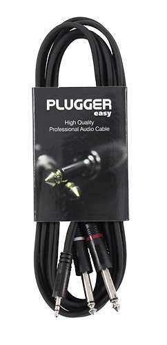 CABLE Y MINI JACK STEREO-JACK MALE MONO 3M PLUGGER | nafiassou