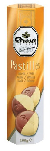Droste Pastilles Milk / White Chocolate 100g | Moffat Toffee Shop
