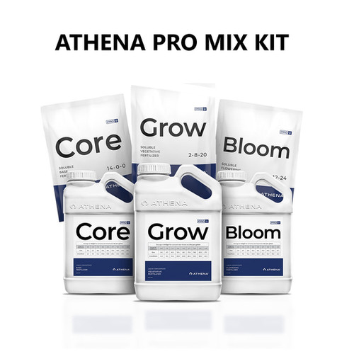 Athena Pro Line Mix Kit Nutrients - 3 x 0.9KG Pouch - Grow Bloom Core ...