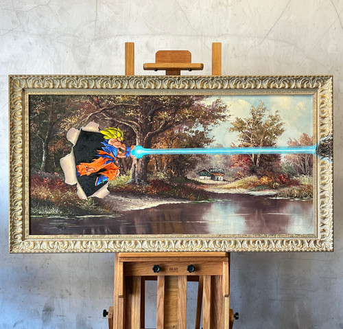 Pass Through I - Original Oil on Found Art by Dave Pollot | Dave Pollot