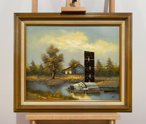 '500 Up, 1 Down' - Original Oil on Found Art by Dave Pollot | Dave Pollot