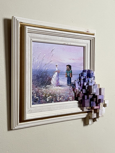 'Build' - Original Oil on Found Art by Dave Pollot | Dave Pollot