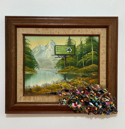'Waste Not II' - Original Oil on Found Art by Dave Pollot | Dave Pollot