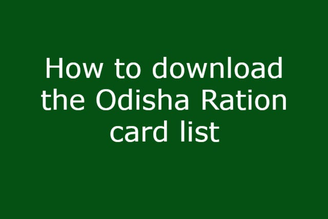 Odisha Ration card New List 2024 | pdsodisha.gov.in