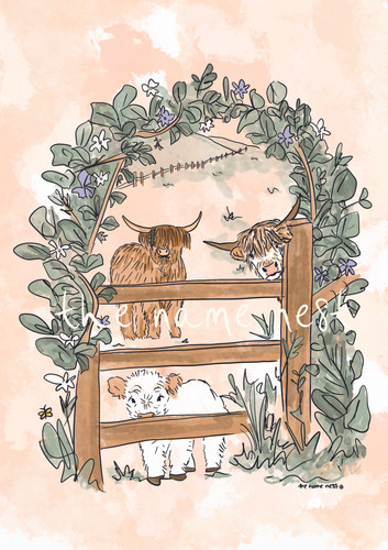 Harry, Sally and baby Valley highland cows | thenamenest