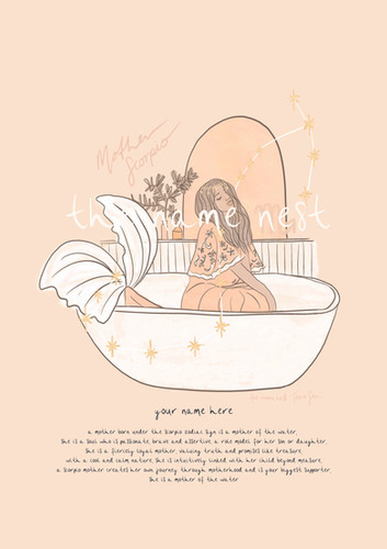 scorpio mother zodiac artwork - add a name | thenamenest