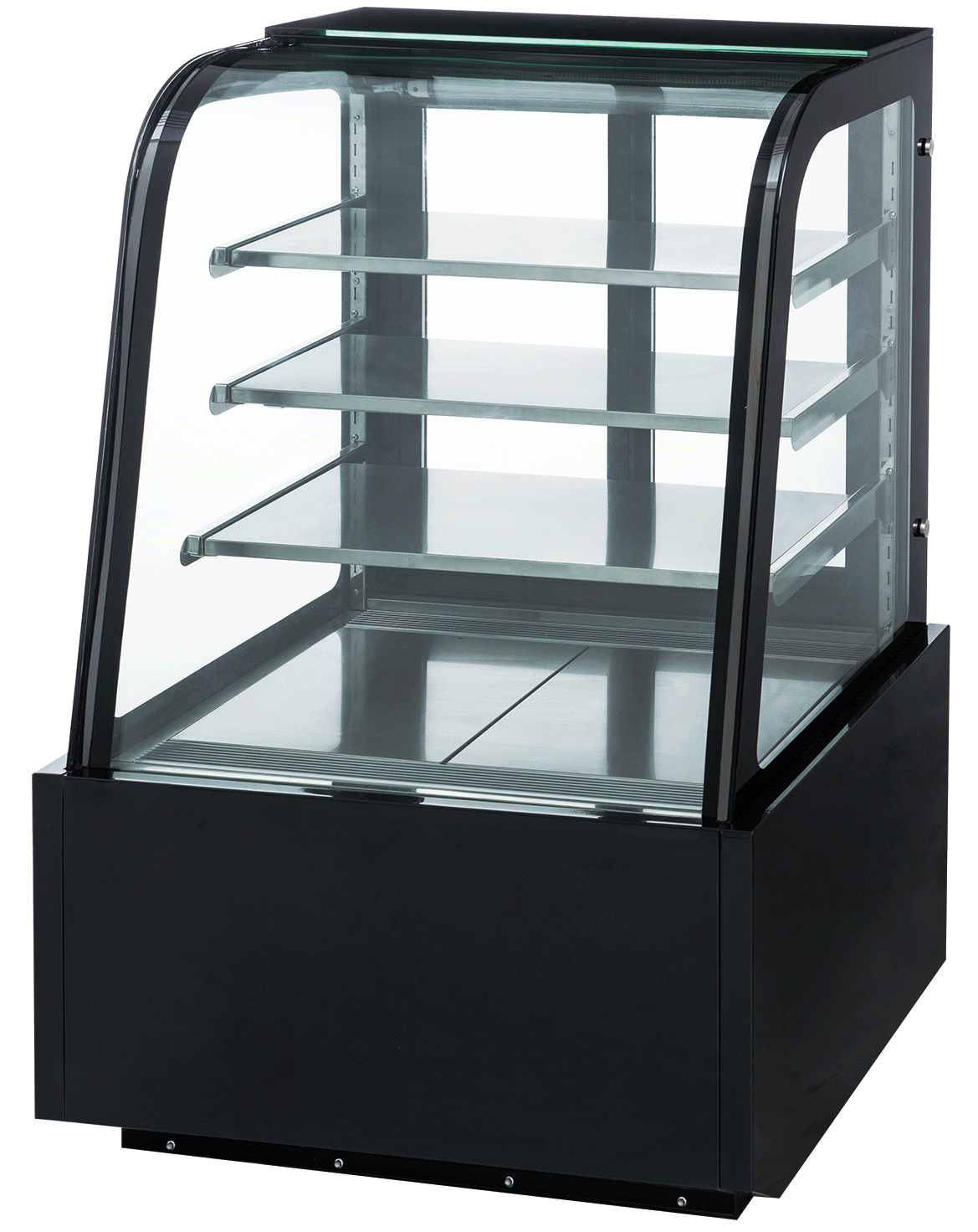 DDM36R-CB 36'' Curved Glass Black Refrigerated Bakery Display Case ...