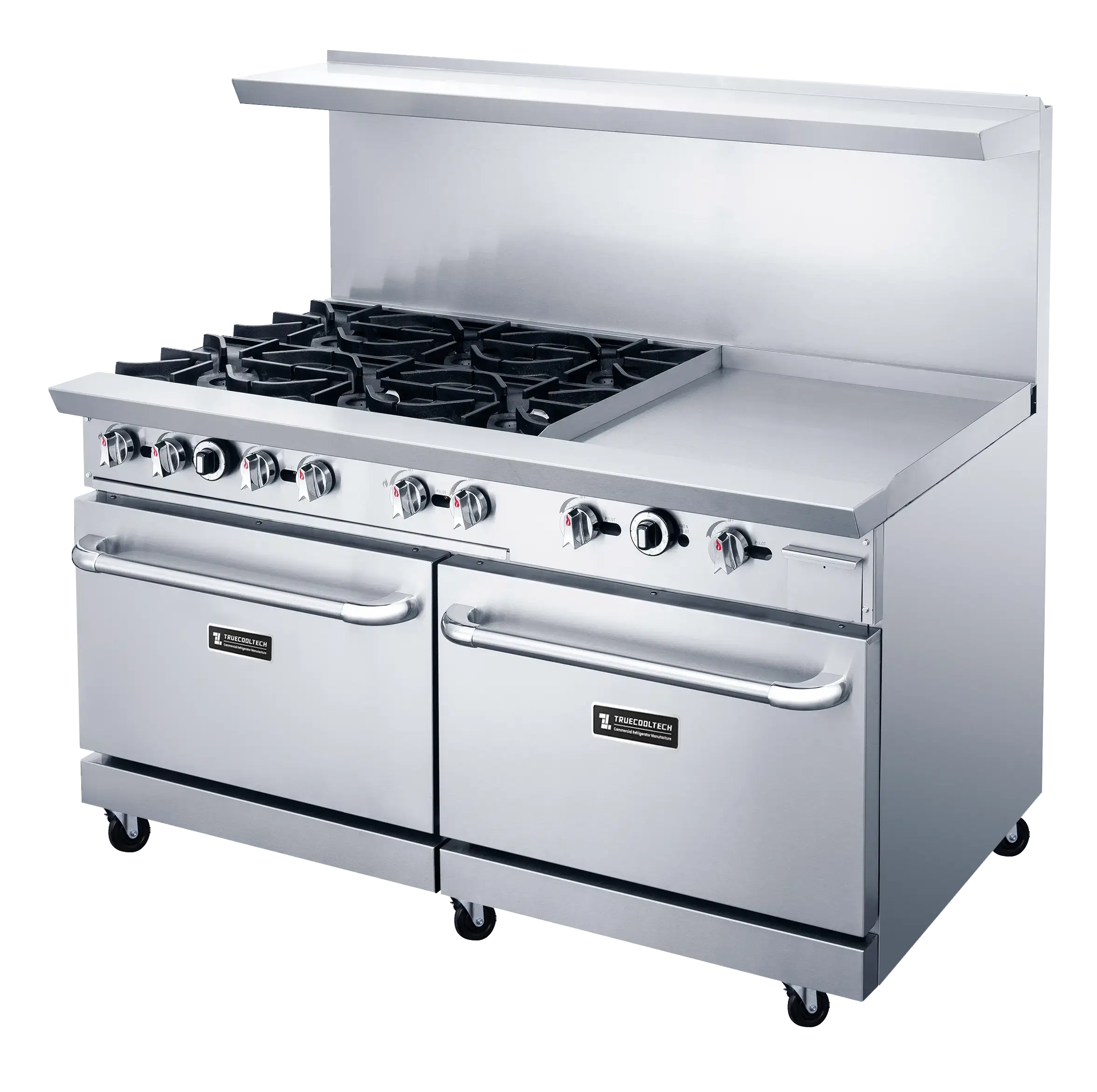 Gas Range /Oven for Restaurants DCR60-6B24GM NG~LP | Truecooltech