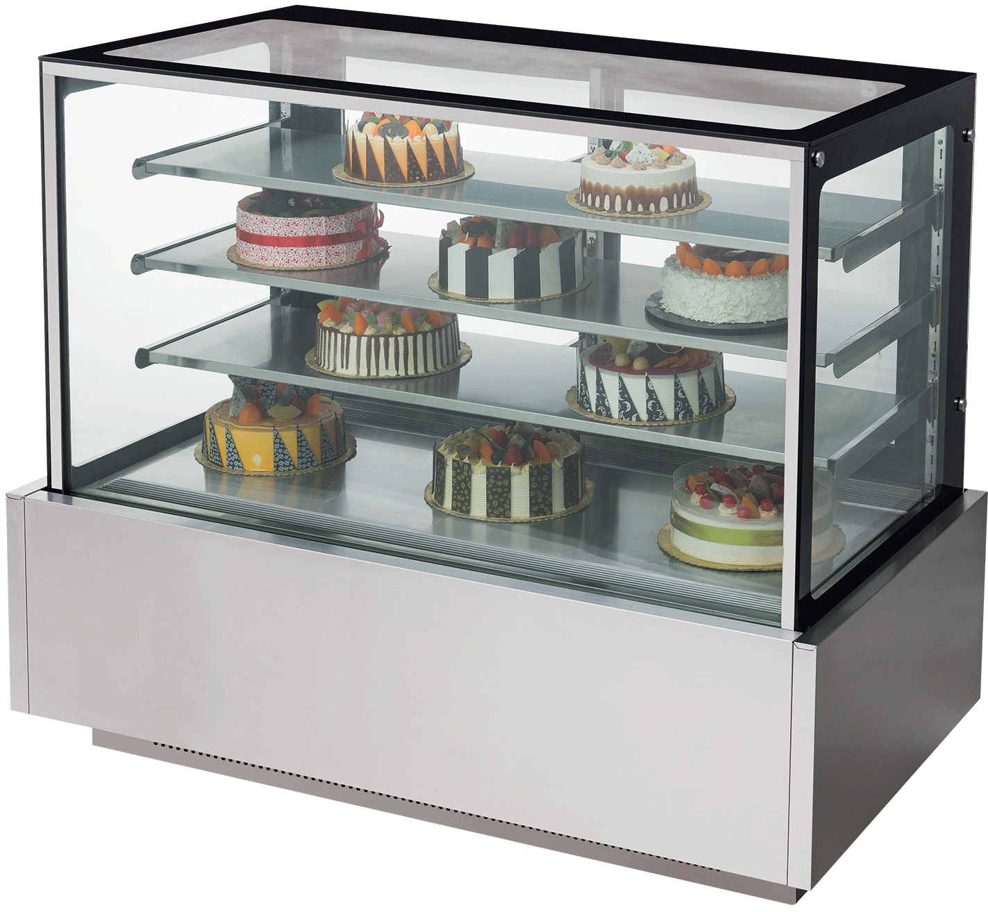 DDM36R 36'' Black Square Refrigerated Bakery Display Case with LED ...