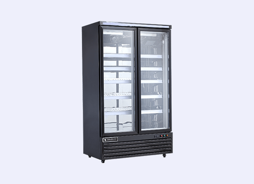 Model S Double Doors Vertical Display Refrigerator | Truecooltech