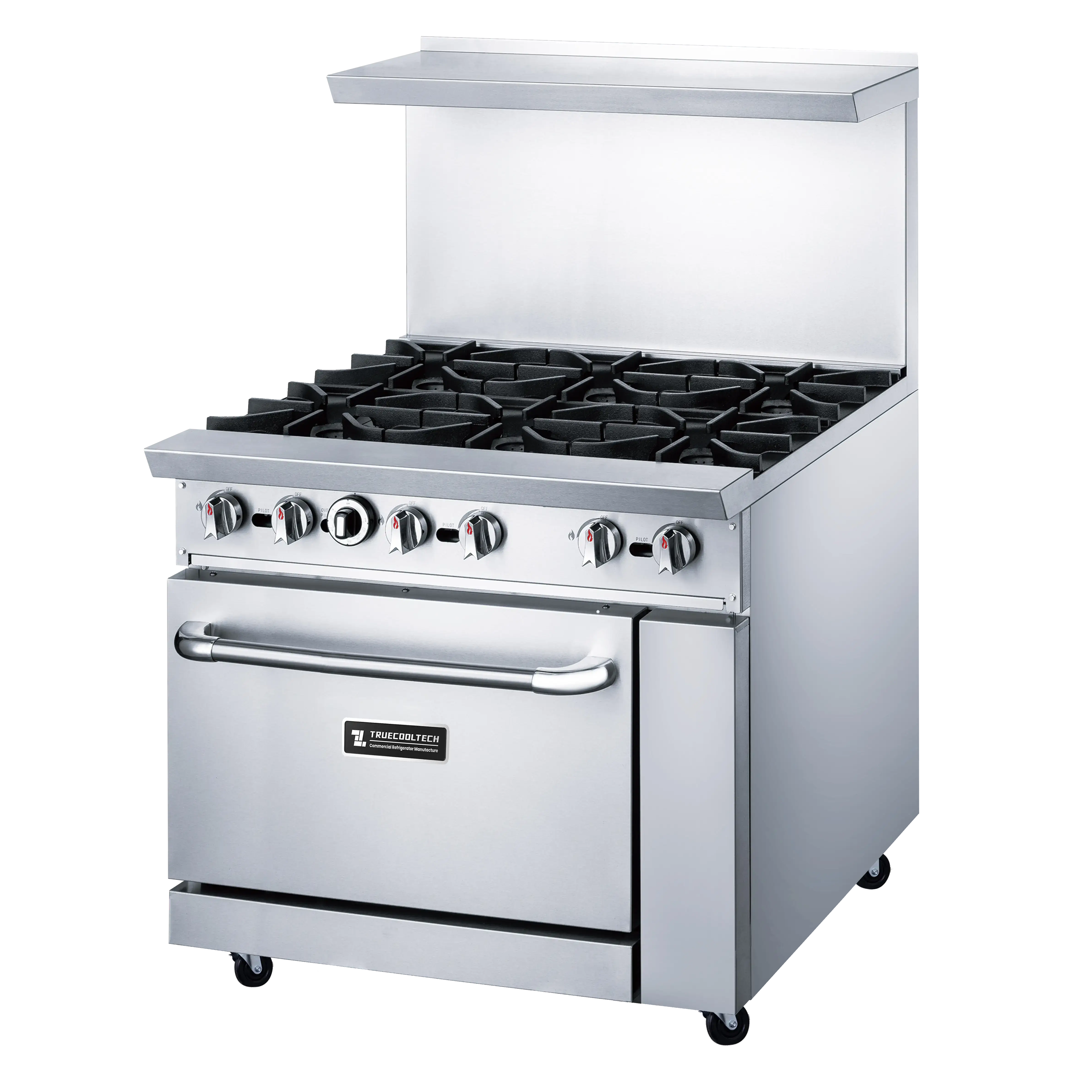 Gas Range /Oven for Restaurants DCR36-6B-NG~LP | Truecooltech