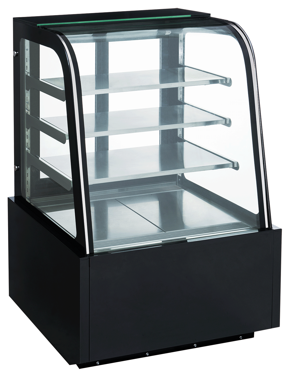 DDM36R-CB 36'' Curved Glass Black Refrigerated Bakery Display Case ...