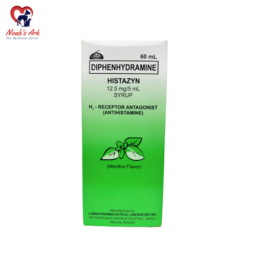 Histazyn Diphenhydramine 12.5mg/5ml Syrup 60ml | Noah's Ark PWC