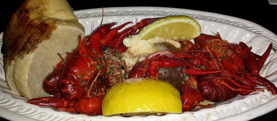 Traditional Crawfish Boil, Alligator Bites, Crawfish Etouffe and Shrimp ...