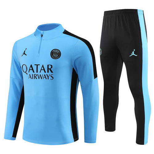 PSG Baby Blue & Black 1/4 Zip | KitGoalHQ