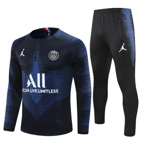 PSG Black and Blue 1/4 Zip Tracksuit | KitGoalHQ