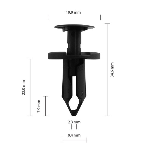 GM/Commodore Cowl Panel Push In Retainer - Pkt 25 | Galaxy Auto