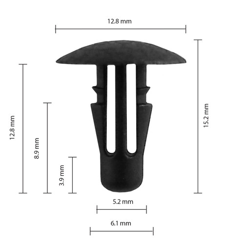 Nissan Dome Top Universal Push In Clip - Pkt 25 | Galaxy Auto
