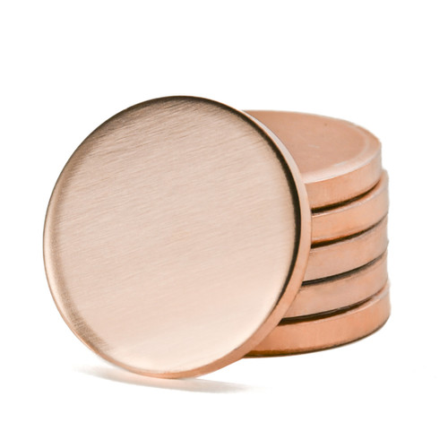ABBECIAO 25mm Round Copper Blanks Disc Tags Deburred Edge Heavy Duty 1/ ...