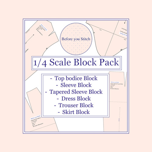 1/4 Scale Block Patterns Pack | Before You Stitch