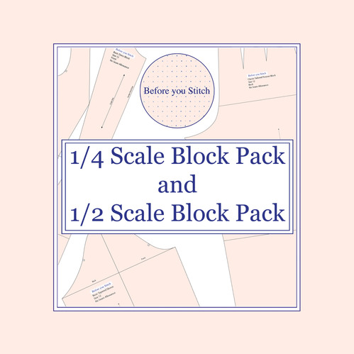 1/2 Scale and 1/4 Scale Block Patterns Pack | Before You Stitch