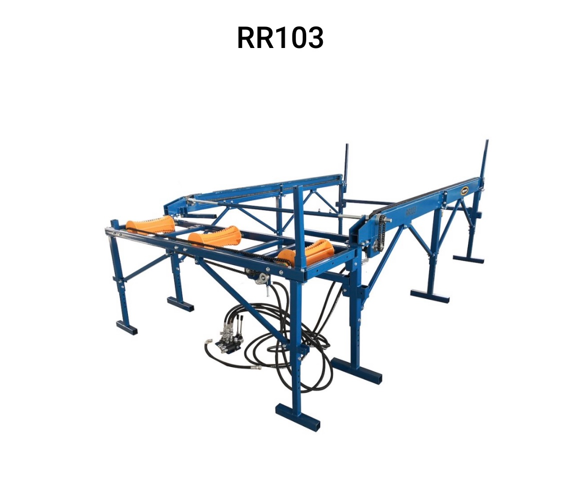 RR103 - Log Table w/ Hydraulic Feed Roller and Hydraulic Chain Log ...