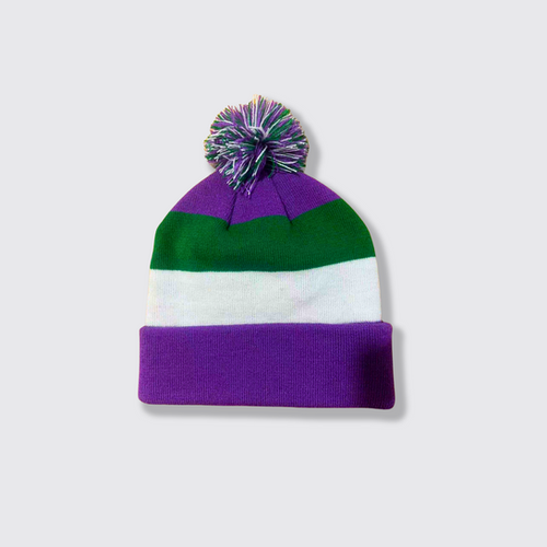 suffragette bobble hat | Let Women Speak