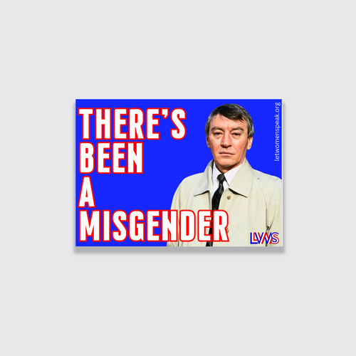 Misgender sticker | Let Women Speak
