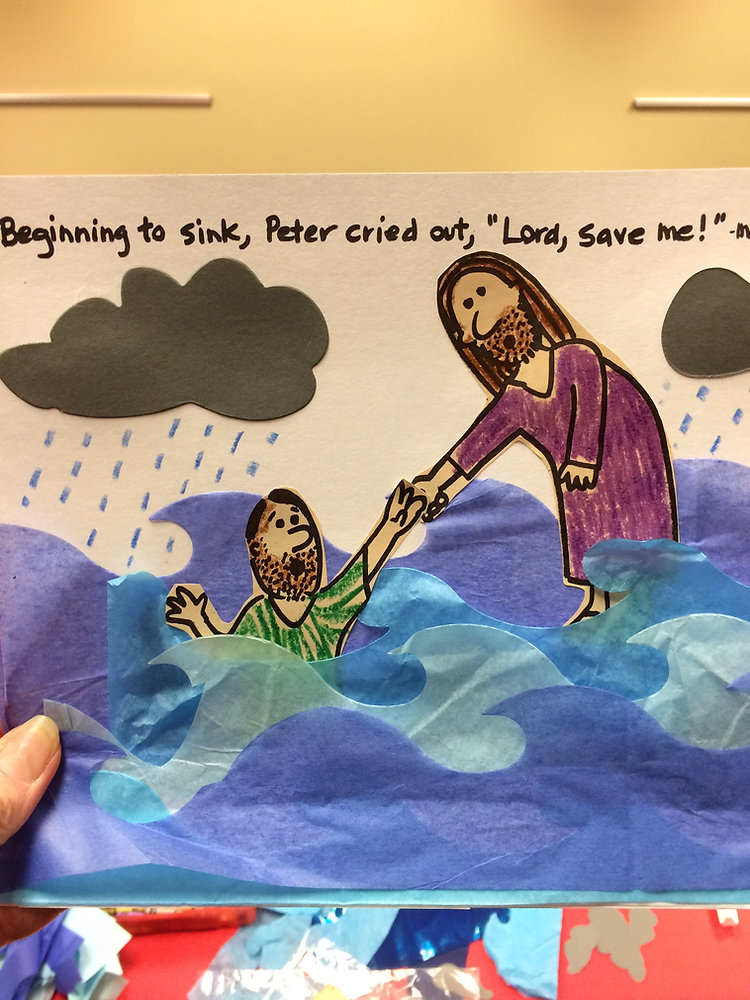 Jesus and Peter Walk on Water