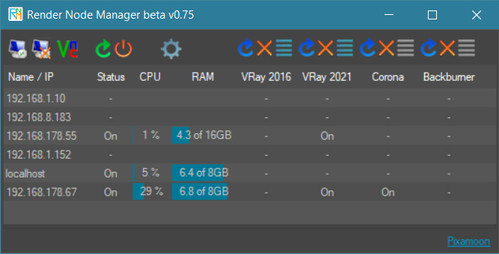 Render Node Manager | pixamoon